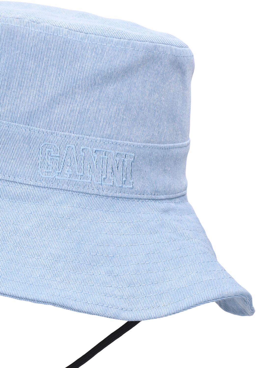 Ganni Fisherman Denim Bucket Hat In Blue - 65% Off | Editorialist