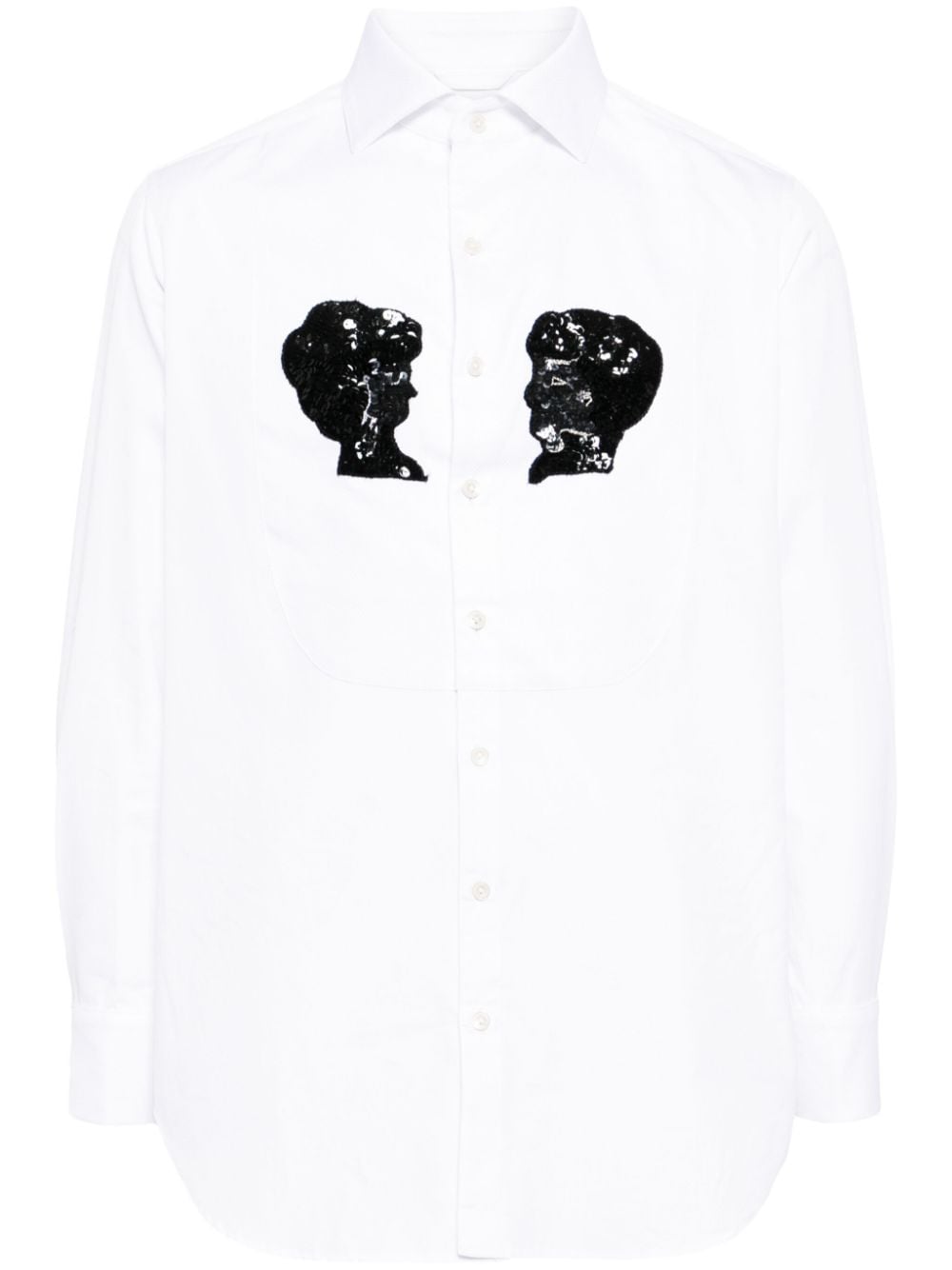 BODE sequin-embellished cotton shirt