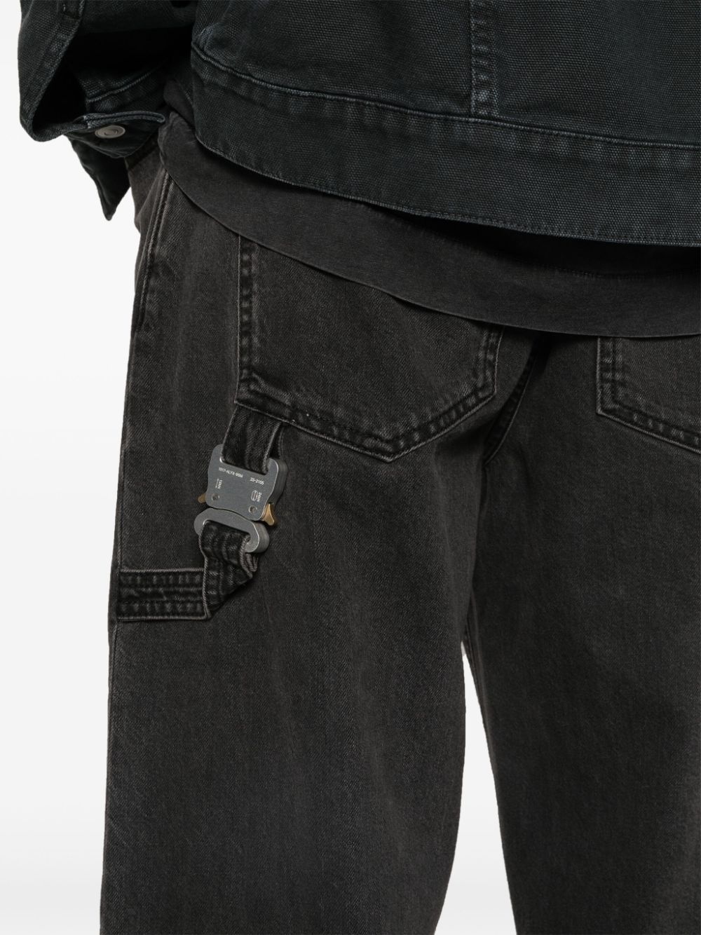 1017 Alyx 9sm Buckle-Detailed Straight-Leg Jeans In Black - 57 