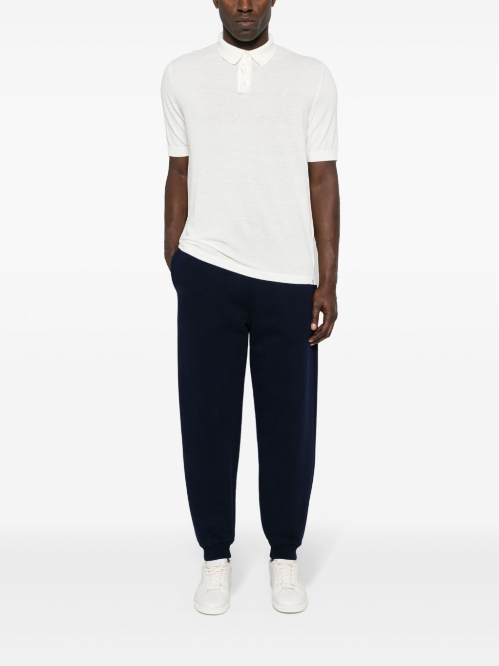 ELEVENTY ribbed cotton polo shirt