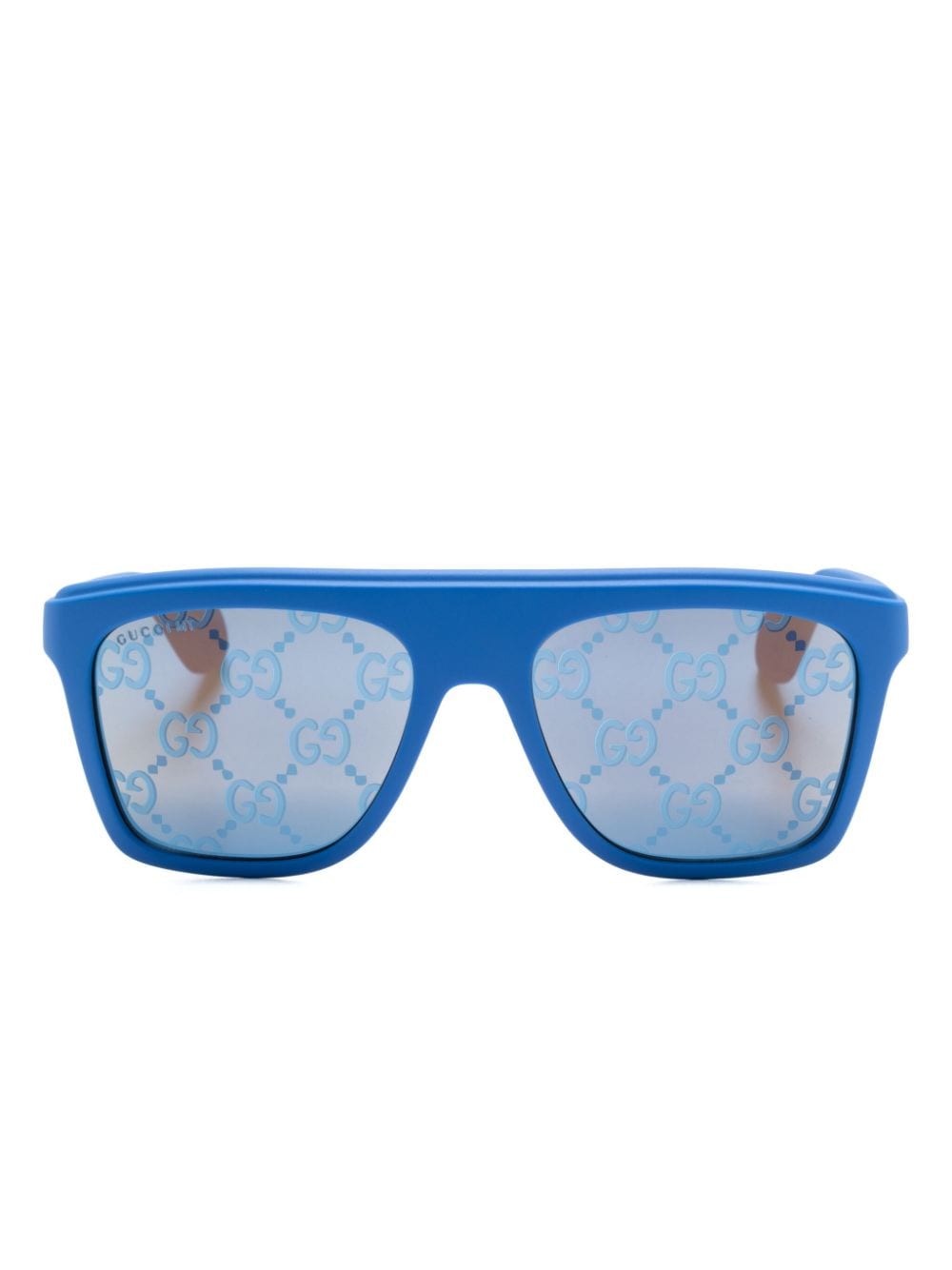 Gucci Square-Frame Sunglasses - Blue - 9% Off | Editorialist