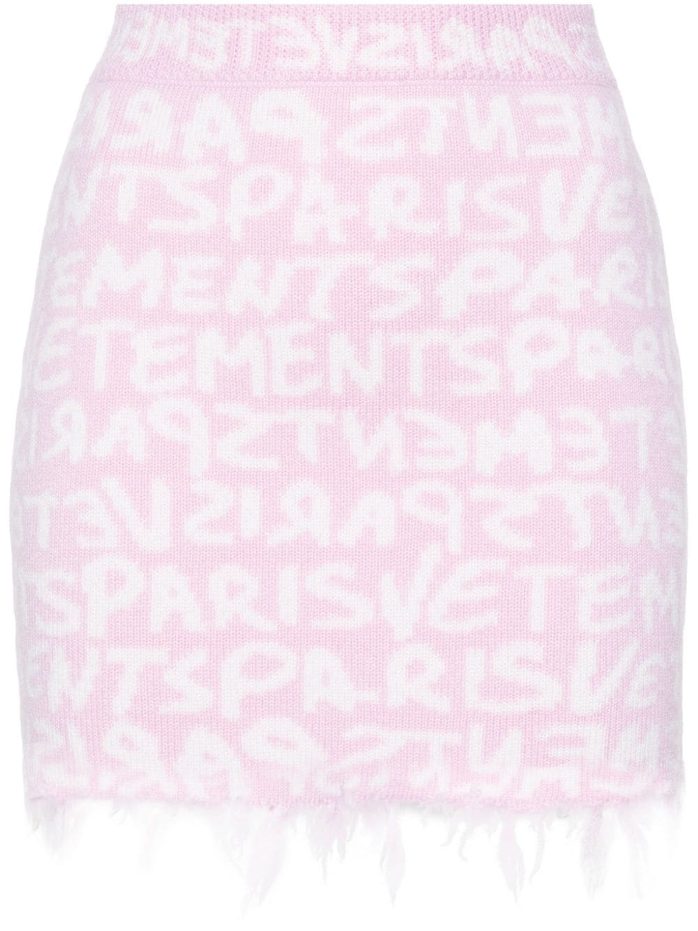 VETEMENTS VETEMENTS Monogram-Jacquard Merino Miniskirt