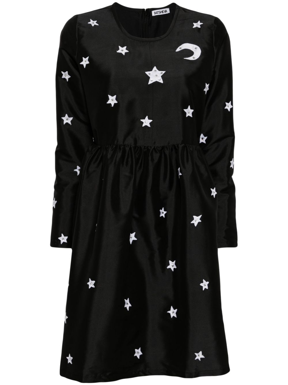 Batsheva Luna Star-Embroidered Minidress - Black | Editorialist Batsheva Luna Star-Embroidered Minidress - Black | Editorialist