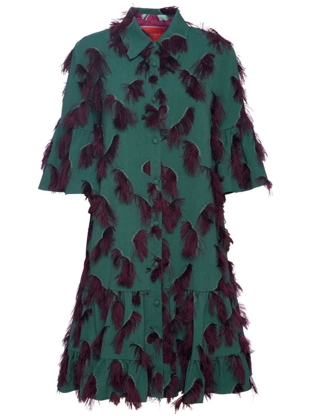 h&m green fringe dress Hm Fringe Dress