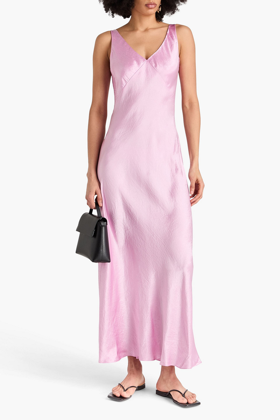 knee length dresses for ladies Rove Linen-Cotton Midi Dress - Crossover Back Ties