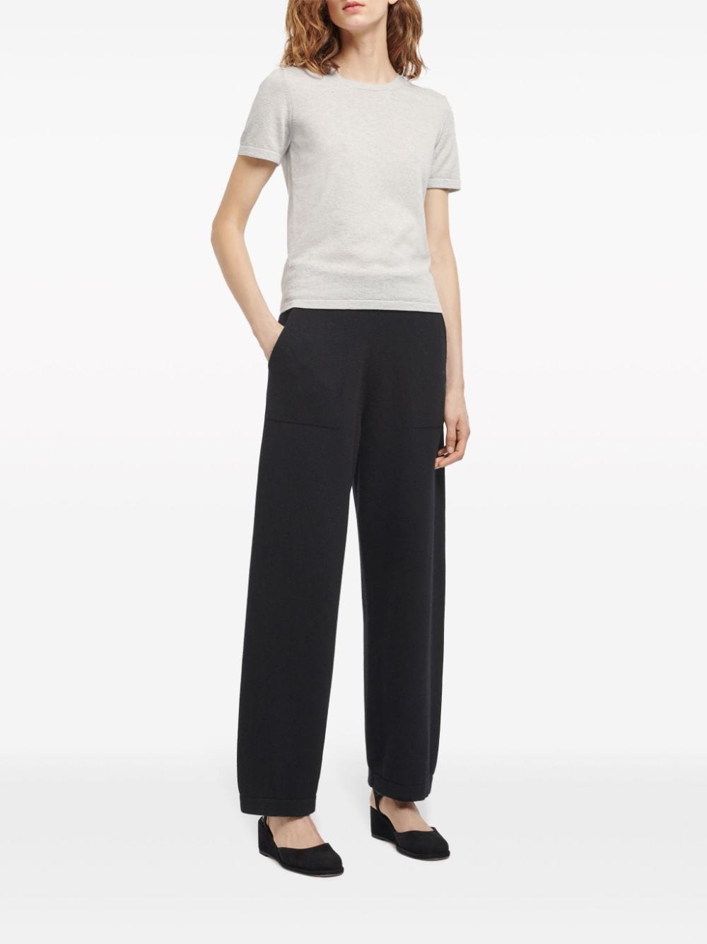 BARRIE Barrie Fine-Knit Crew-Neck T-Shirt