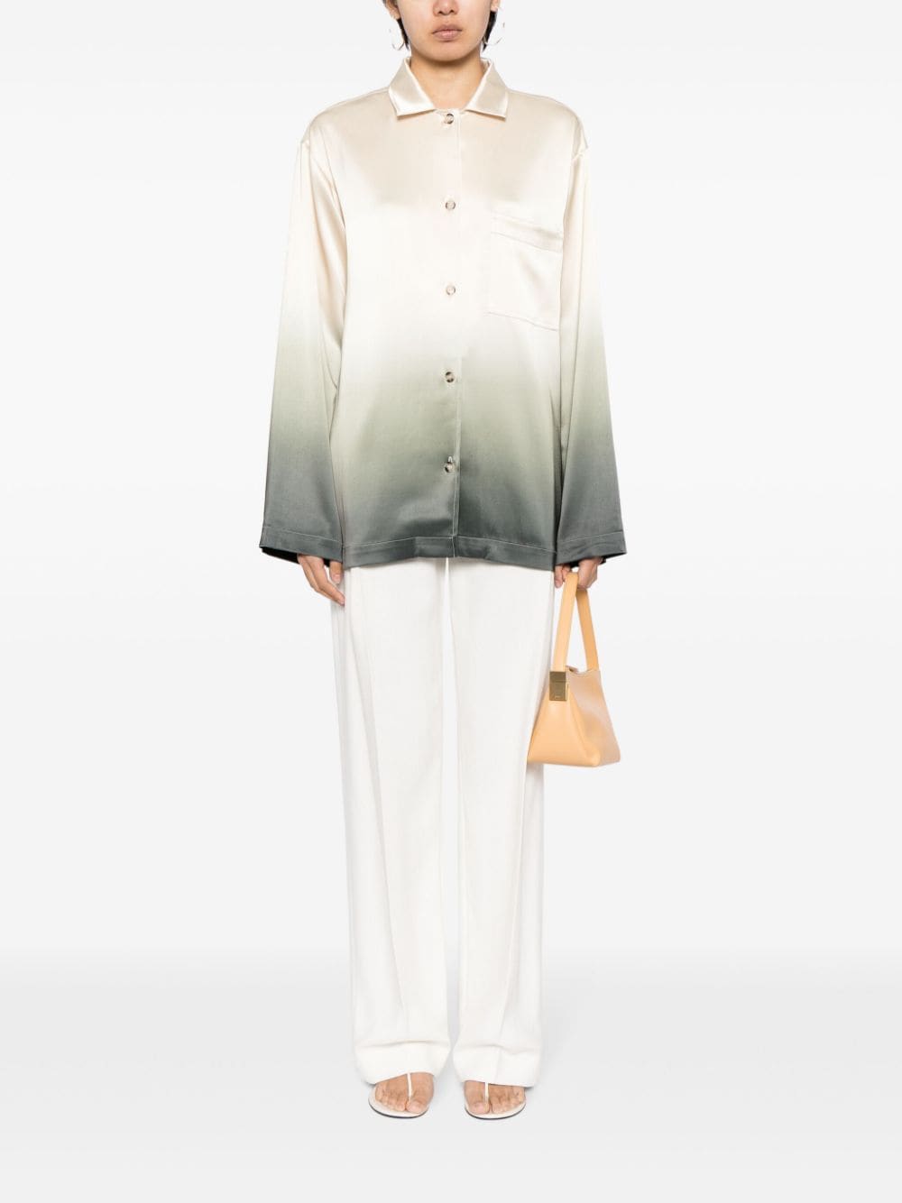NANUSHKA Jelmer Ombré-Effect Satin Shirt