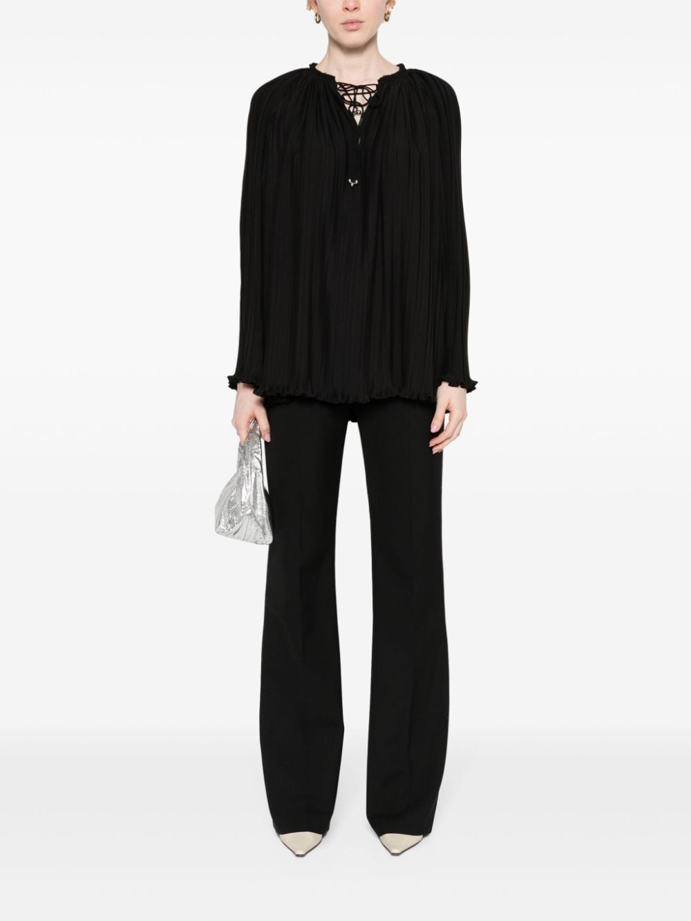 LANVIN Lanvin Long-Sleeve Pleated Blouse