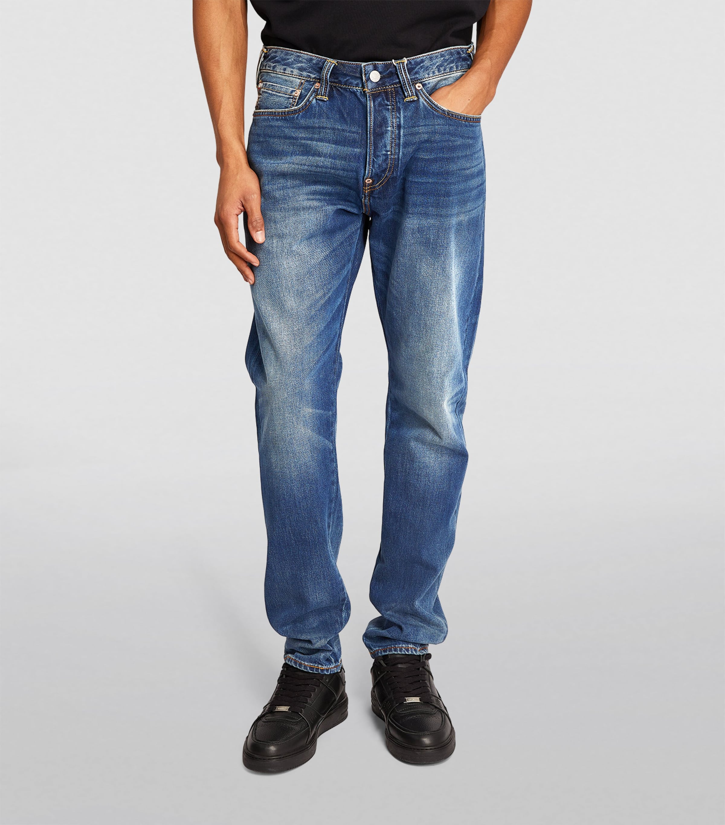 Evisu Daruma Diacock Slim Jeans In Blue - 70% Off | Editorialist