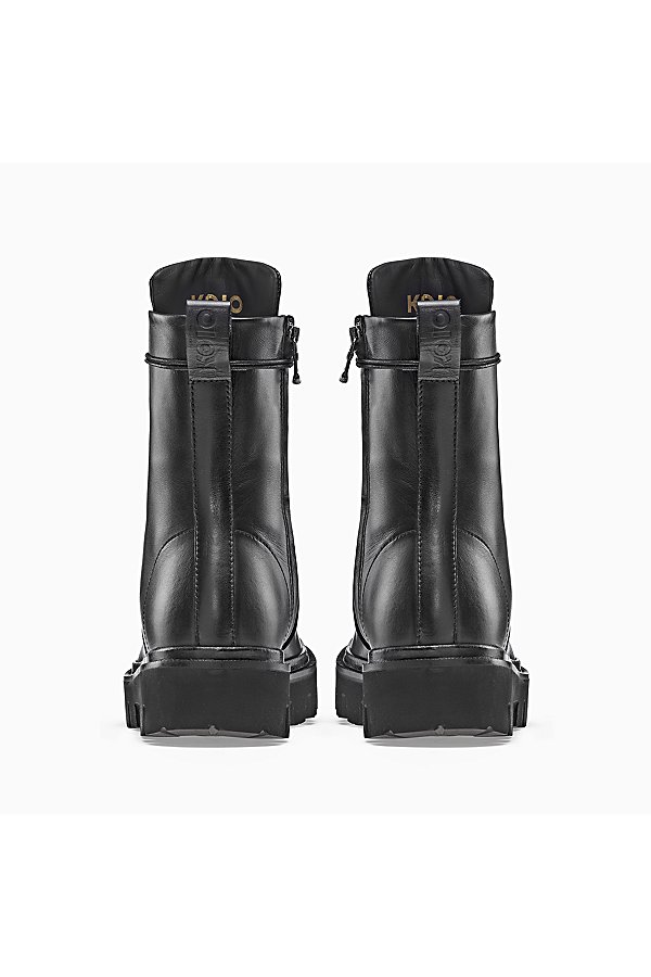 Koio Cortina Lace Up Boots - Black | Editorialist display picture 1