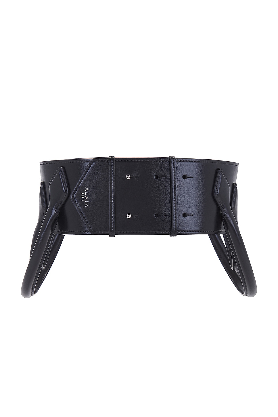 AlaïA Double Large Buckle Belt - Black - 18% Off | Editorialist display picture 2