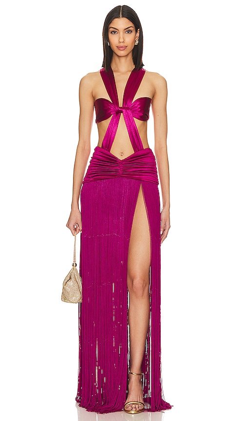Bronx And Bronco Bali Gown In Deep Pink - 44% Off | Editorialist