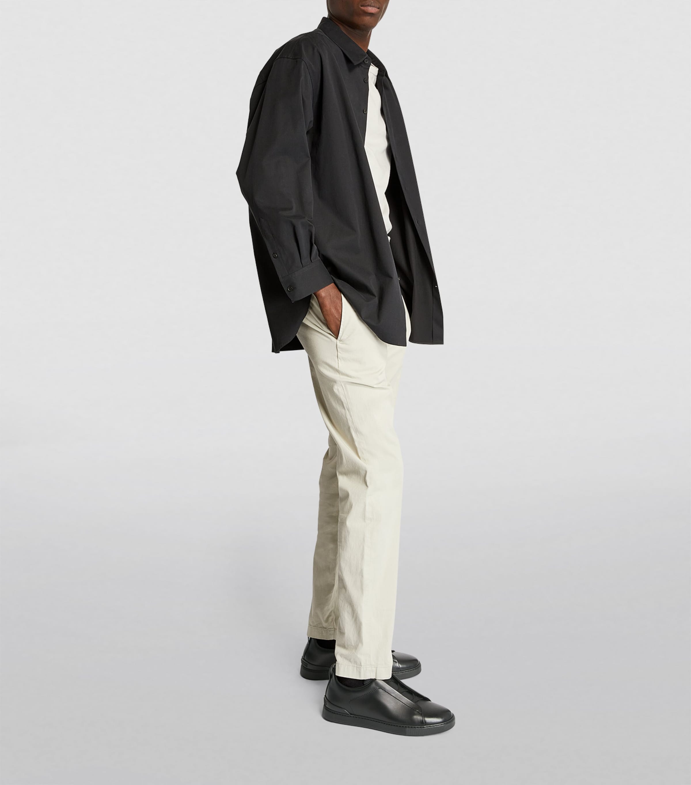 ZEGNA Triple Stitch Leather Sneakers
