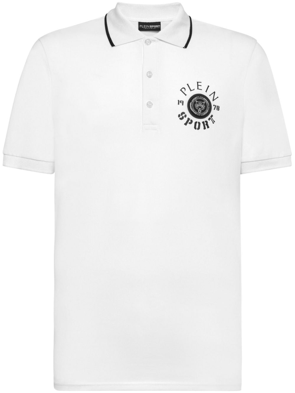 PLEIN SPORT logo-appliqué cotton polo shirt