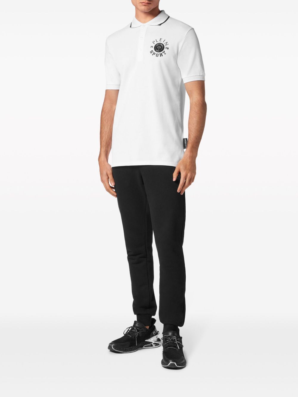 PLEIN SPORT logo-appliqué cotton polo shirt