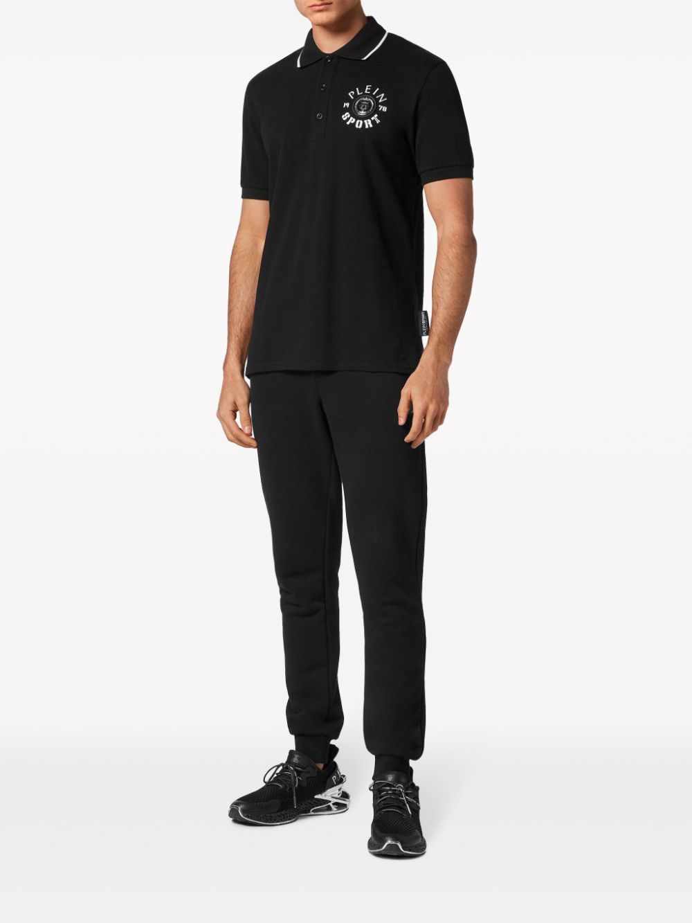 PLEIN SPORT logo-appliqué cotton polo shirt