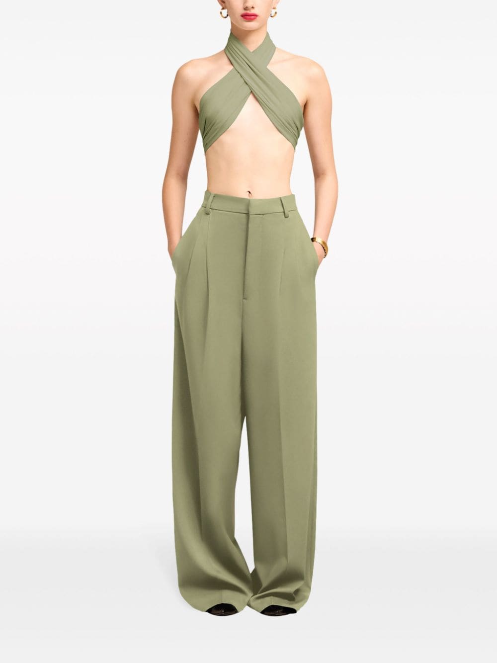AMI AMI Paris Silk Wrap Top