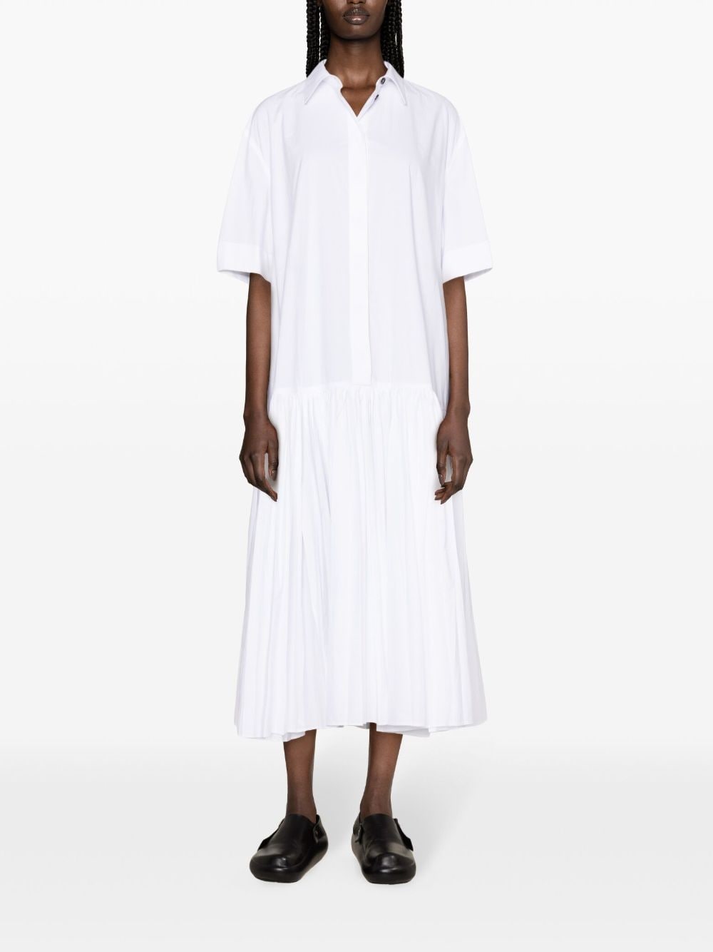 JIL SANDER Jil Sander drop-waist cotton shirtdress
