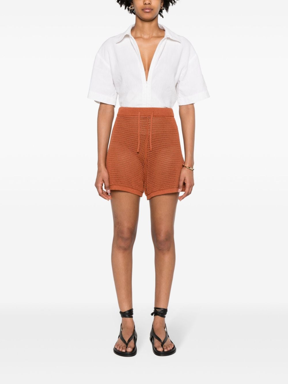 NANUSHKA Nanushka Jael Crochet-Knit Shorts