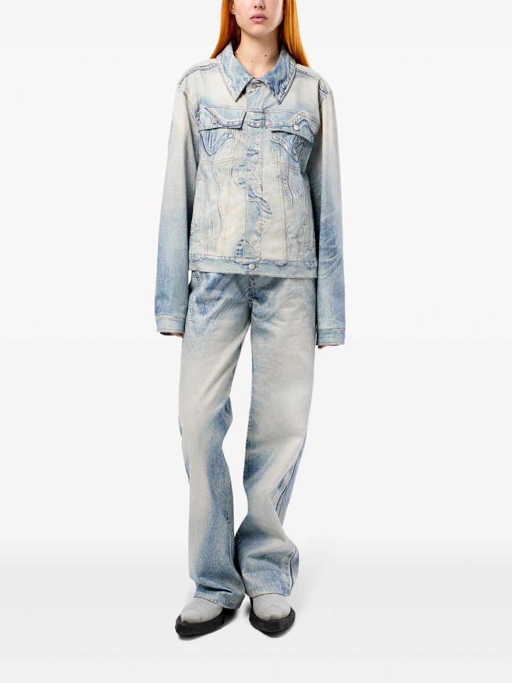 CAMPER CamperLab Swirl-Print Denim Jacket