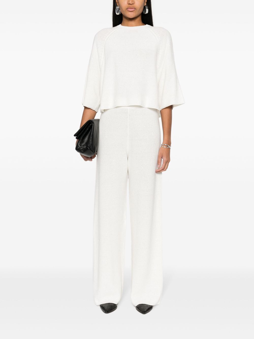 FABIANA FILIPPI Fabiana Filippi Sequin-Embellished Knit Trousers