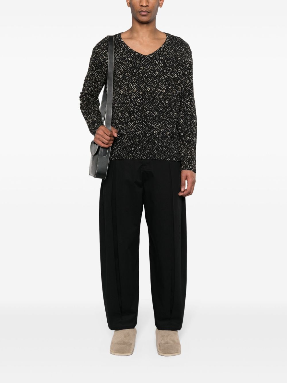 YOHJI YAMAMOTO Abstract-Print T-Shirt