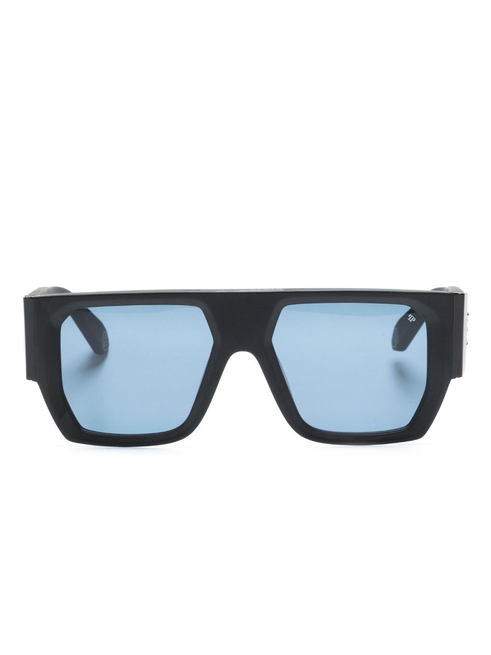 Philipp Plein Rectangle-Frame Sunglasses - Black | Editorialist display picture 3