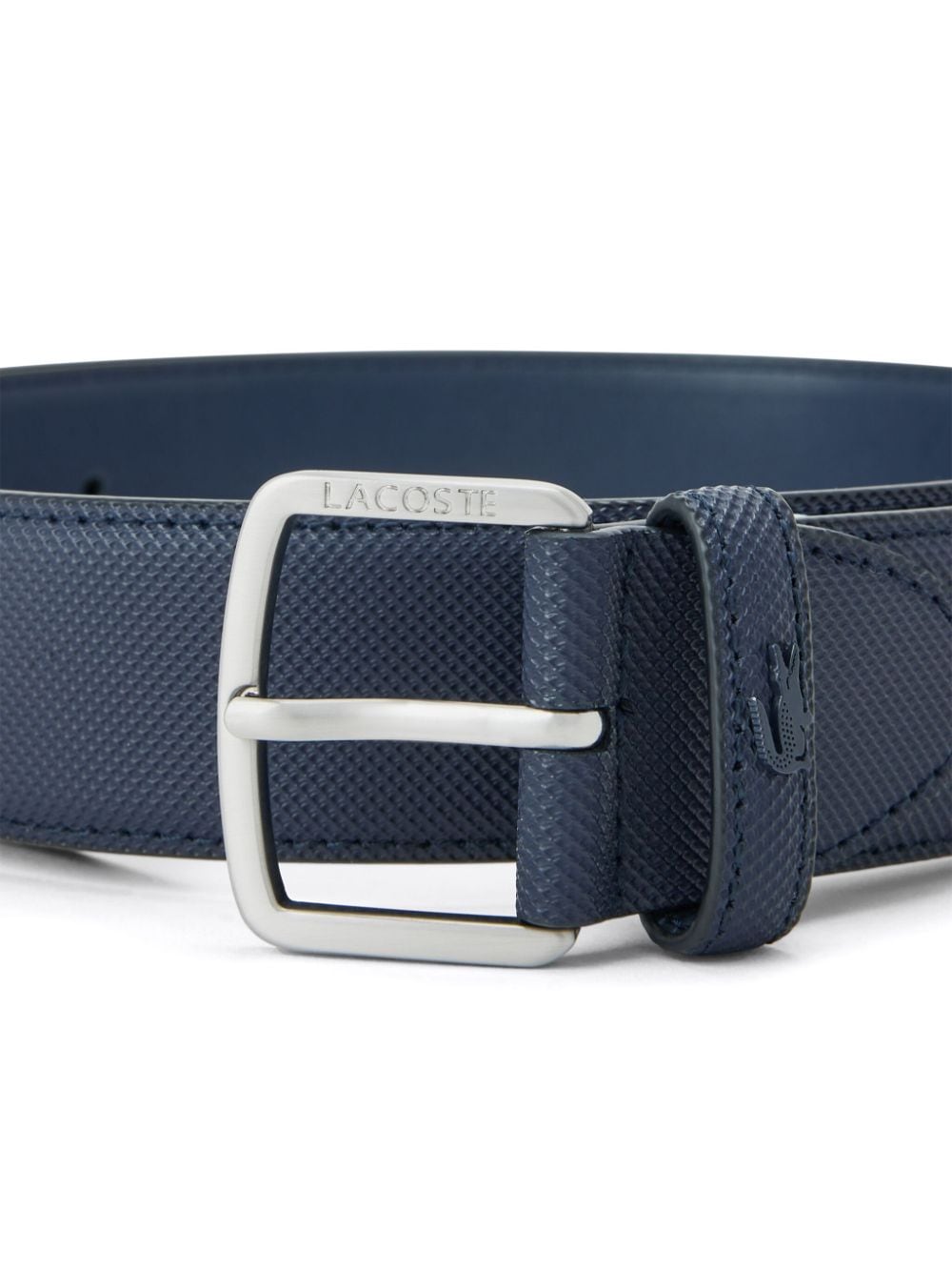 Lacoste Logo-Engraved Belt - Blue | Editorialist display picture 1