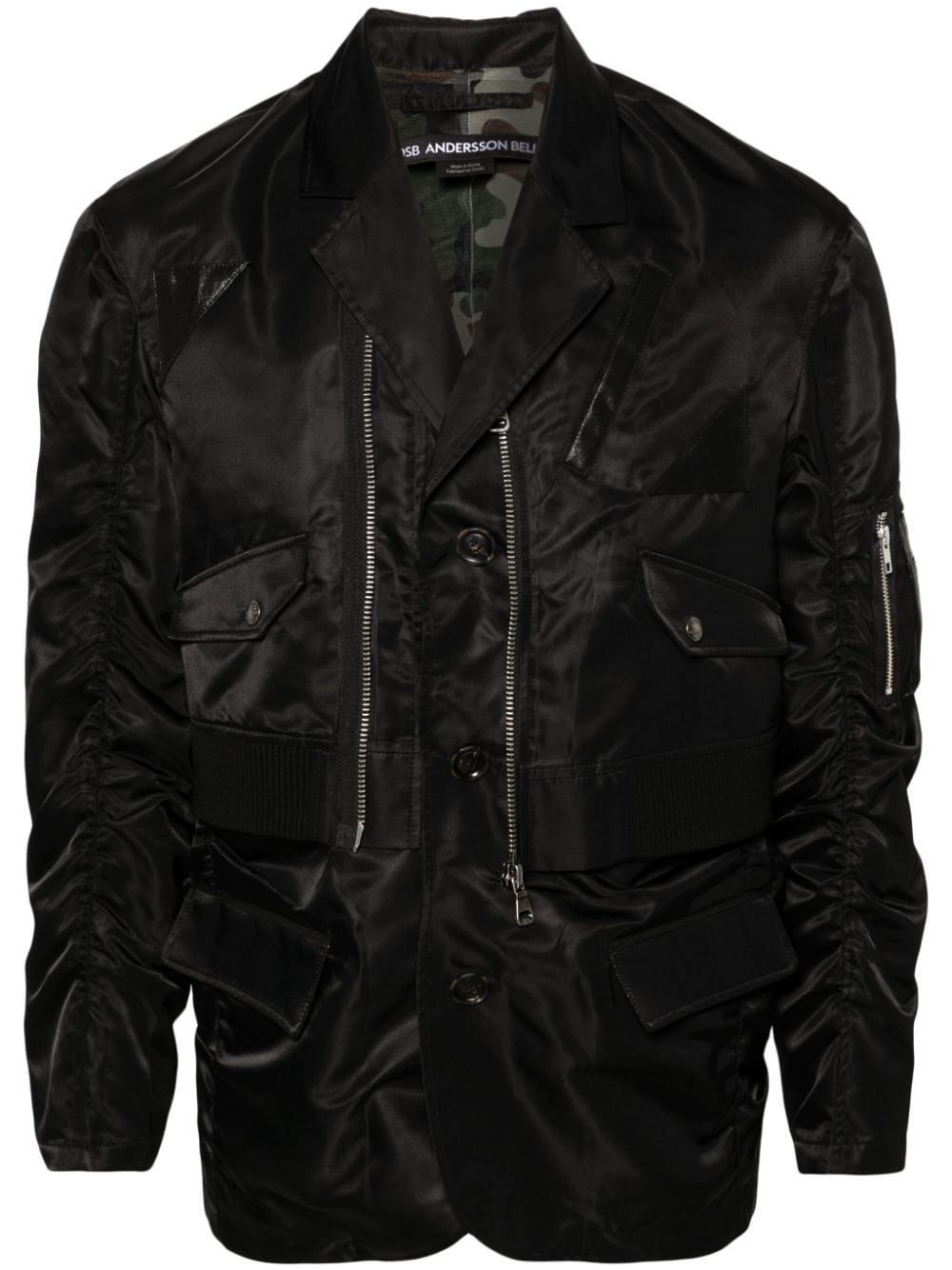 Andersson Bell Fight Zip-Up Bomber Jacket In Black - 60% Off