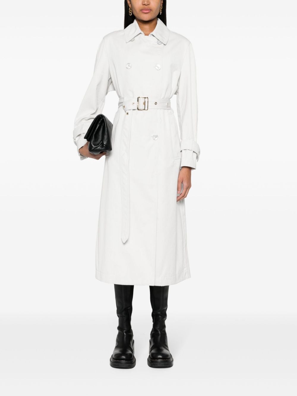 MOORER Moorer Twill Double-Breasted Trench Coat