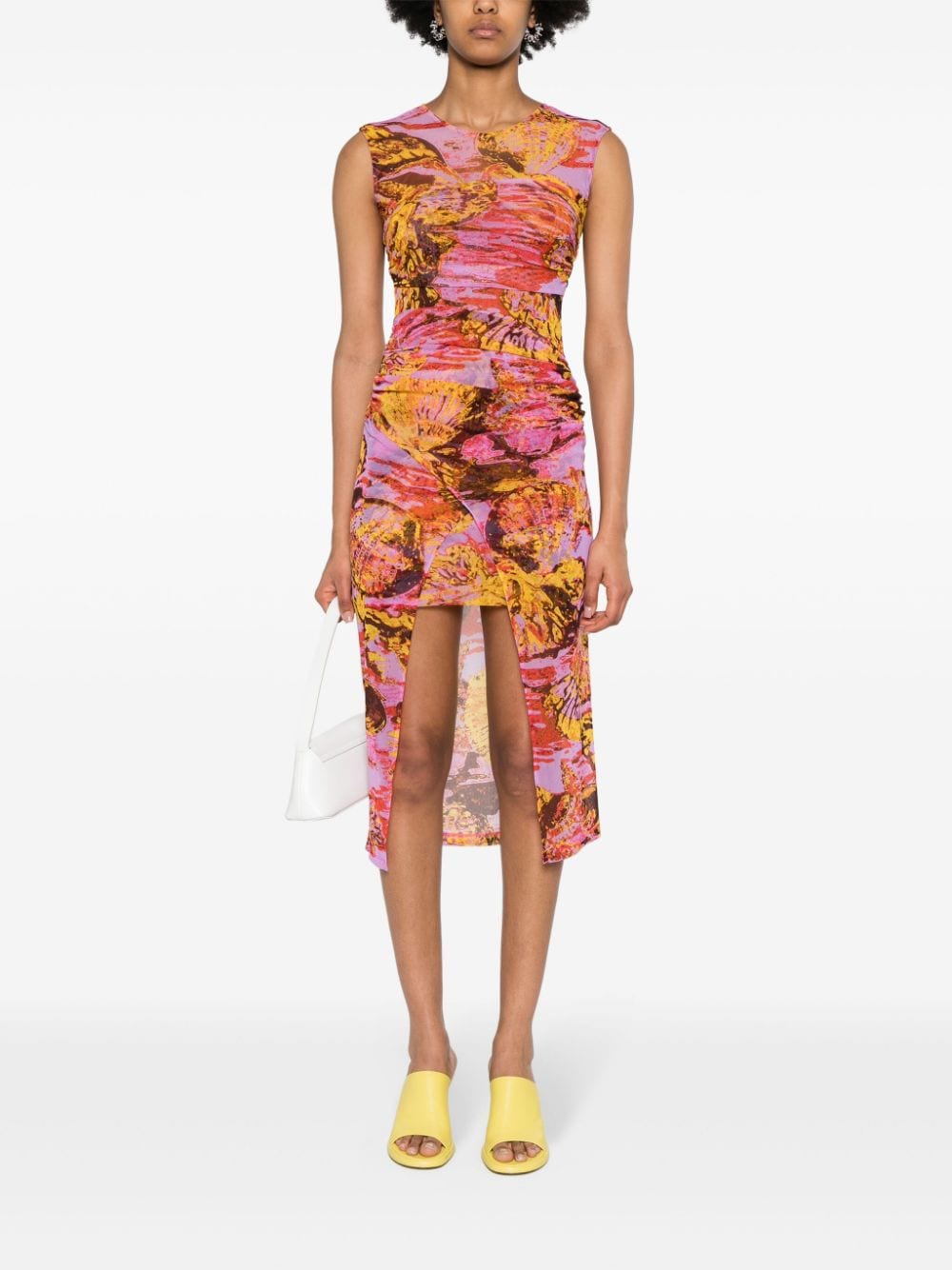 PINKO Sea-Print Midi Dress