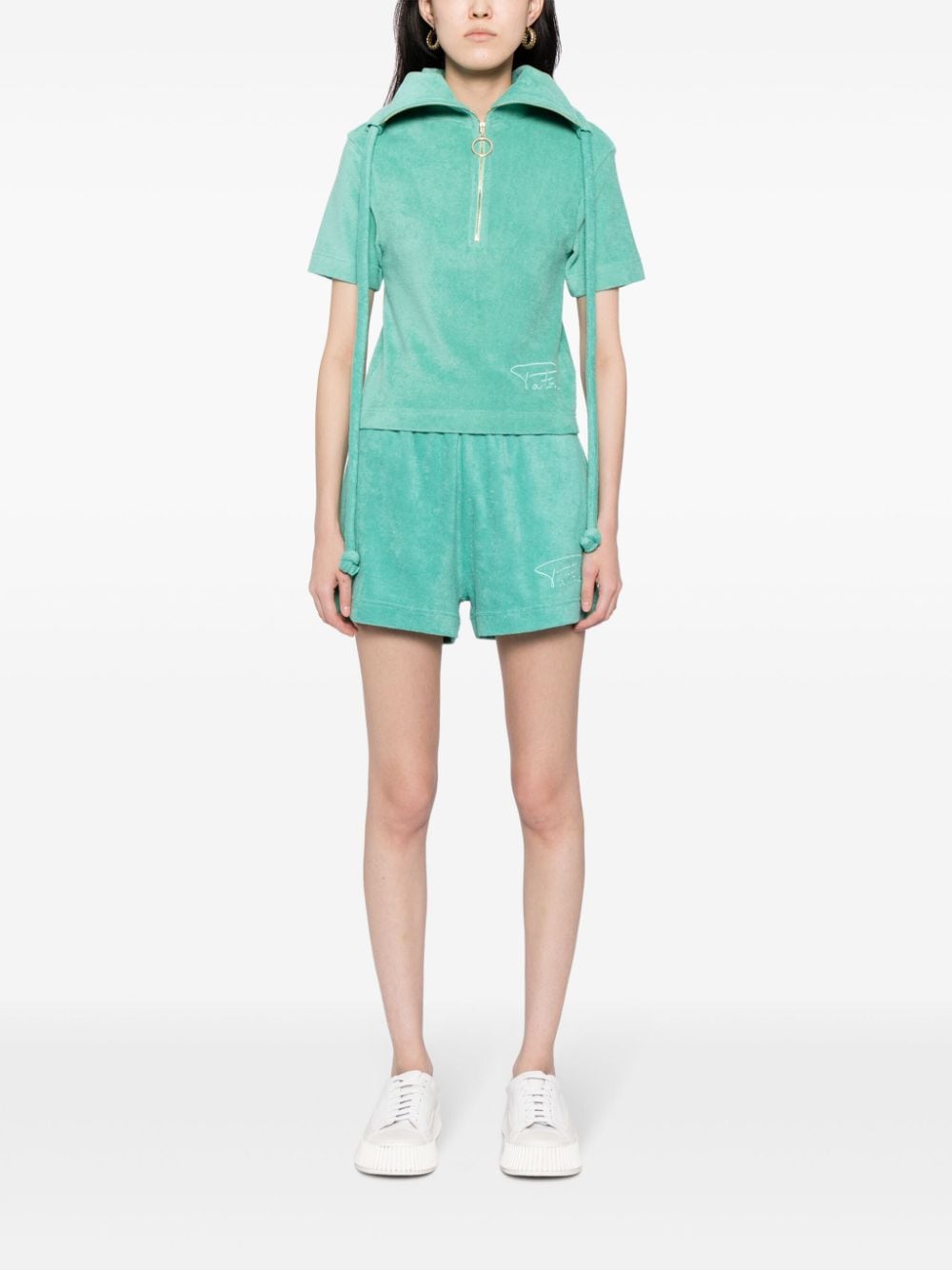 PATOU Patou Logo-Embroidered Terry Shorts