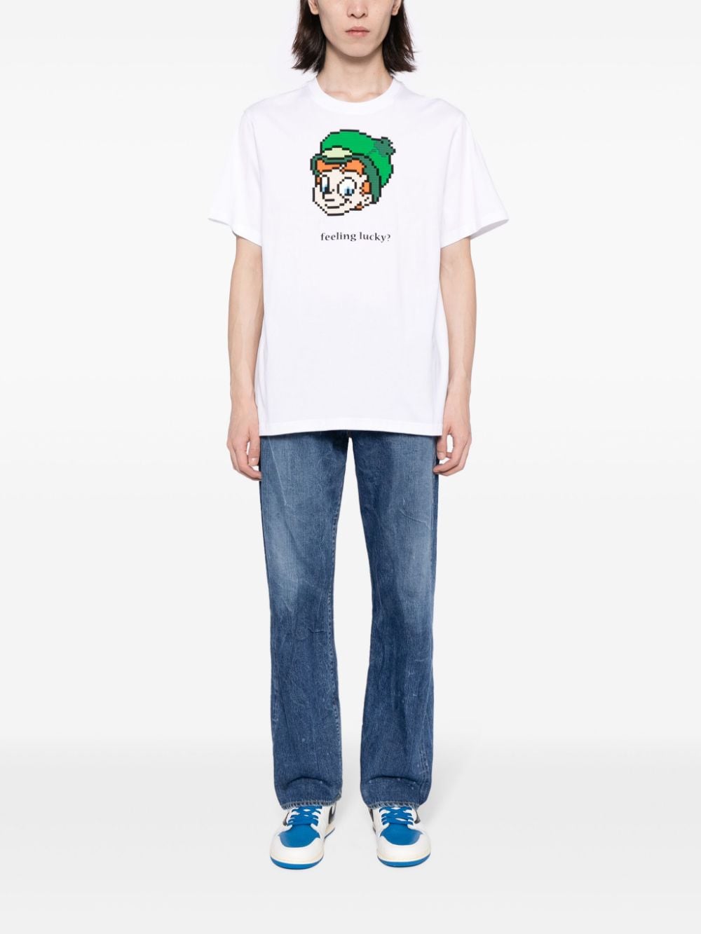 MOSTLY HEARD RARELY SEEN feeling lucky cotton t-shirt