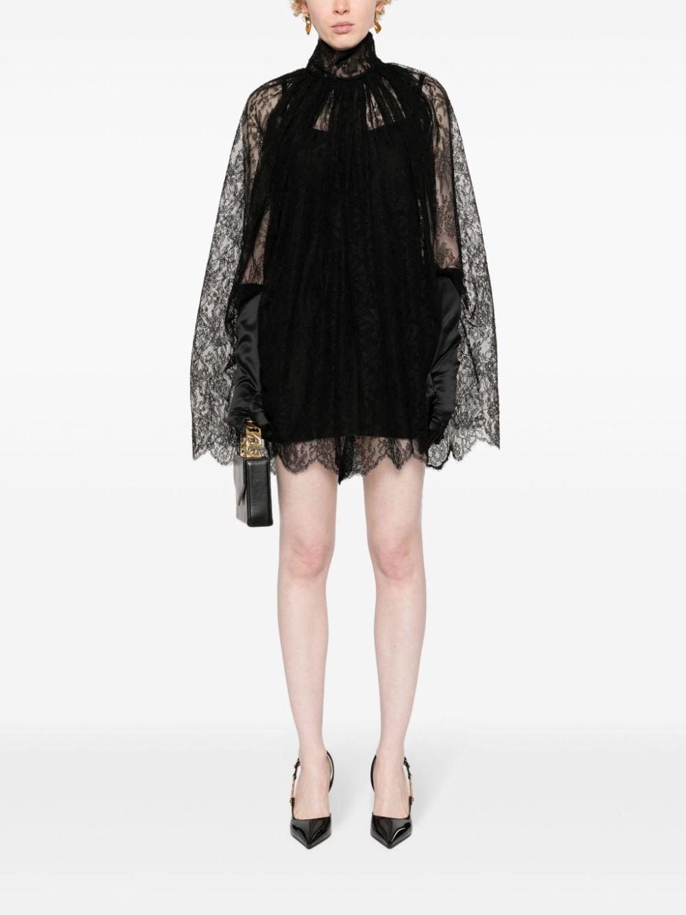 DOLCE & GABBANA Dolce & Gabbana Floral-Lace Minidress