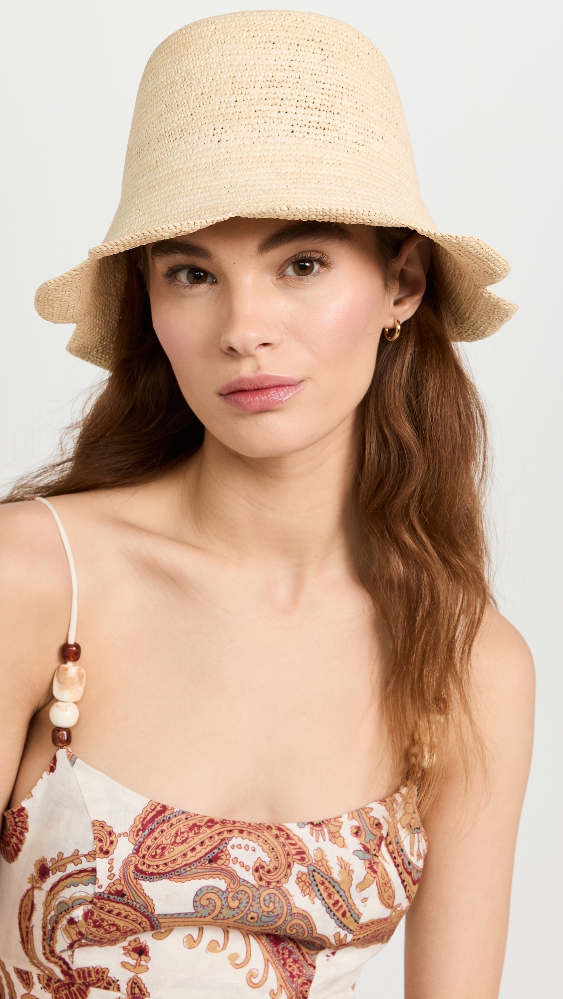 Freya - Bucket Hat Bone Canvas 100% Cotton NWT/ Great gift Freya Hazel Bucket Hat – Kassatex main image 4