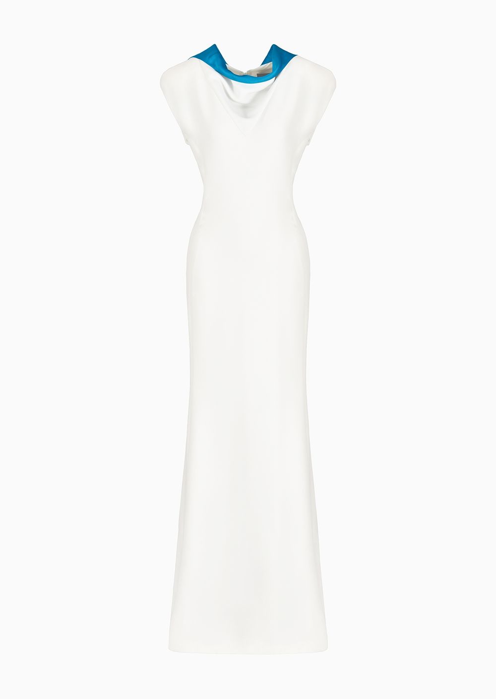 giorgio armani silk cady long black dress Giorgio Armani Long-Sleeve Peplum Cady Dress