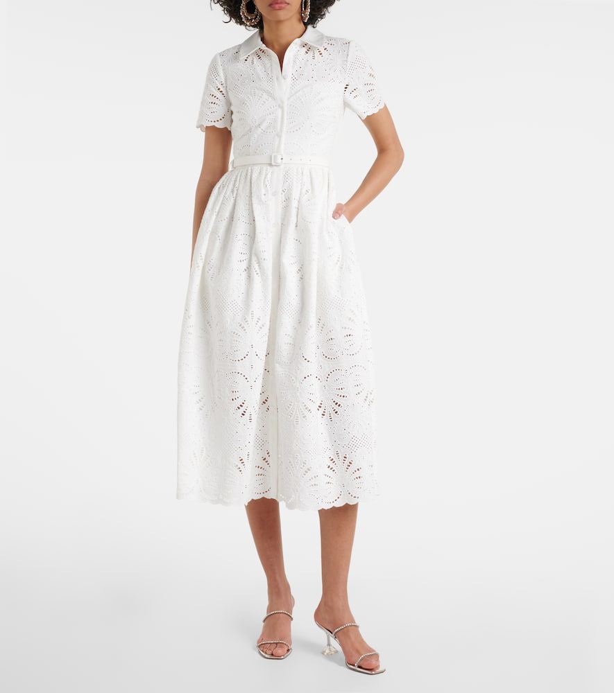 sachin and babi light blue dress Self-Portrait Embroidered blossom fitted midi dress Silver UK4 US0 RPF400