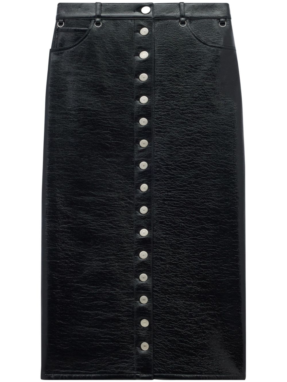 COURREGES Courrèges Multiflex Patent-Finish Midi Skirt