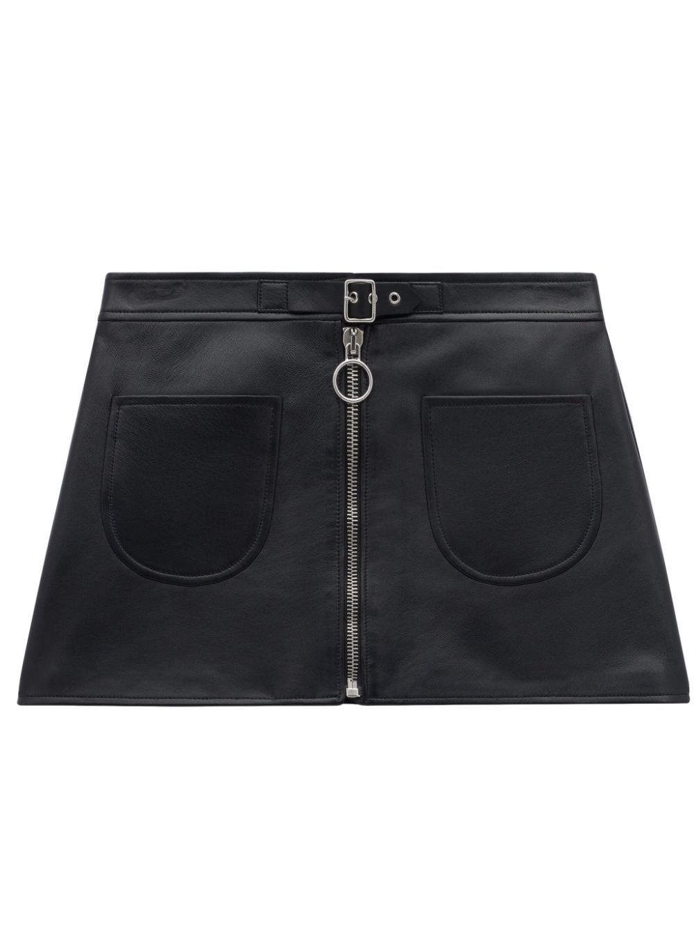 COURREGES Courrèges Zip-Up Leather Miniskirt