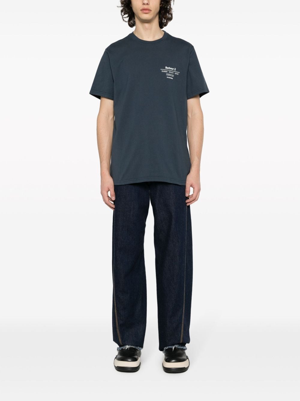 BARBOUR logo-print cotton t-shirt