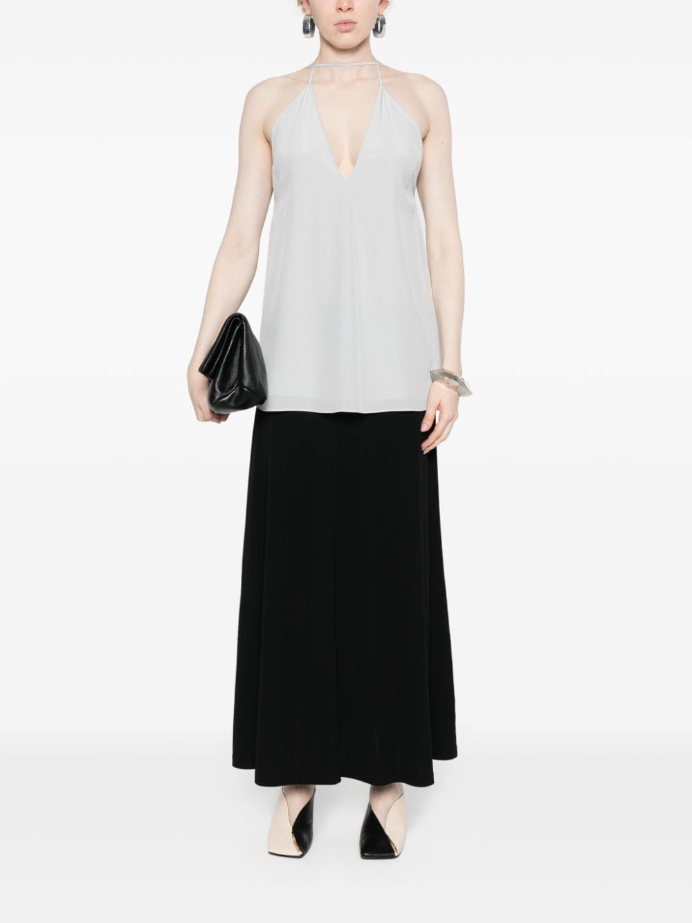 TOTÊME TOTEME Double-Halter Silk Top