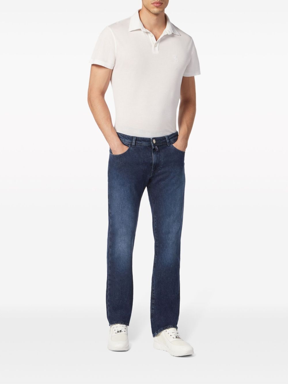BILLIONAIRE Billionaire Logo-Appliqué Straight-Leg Jeans