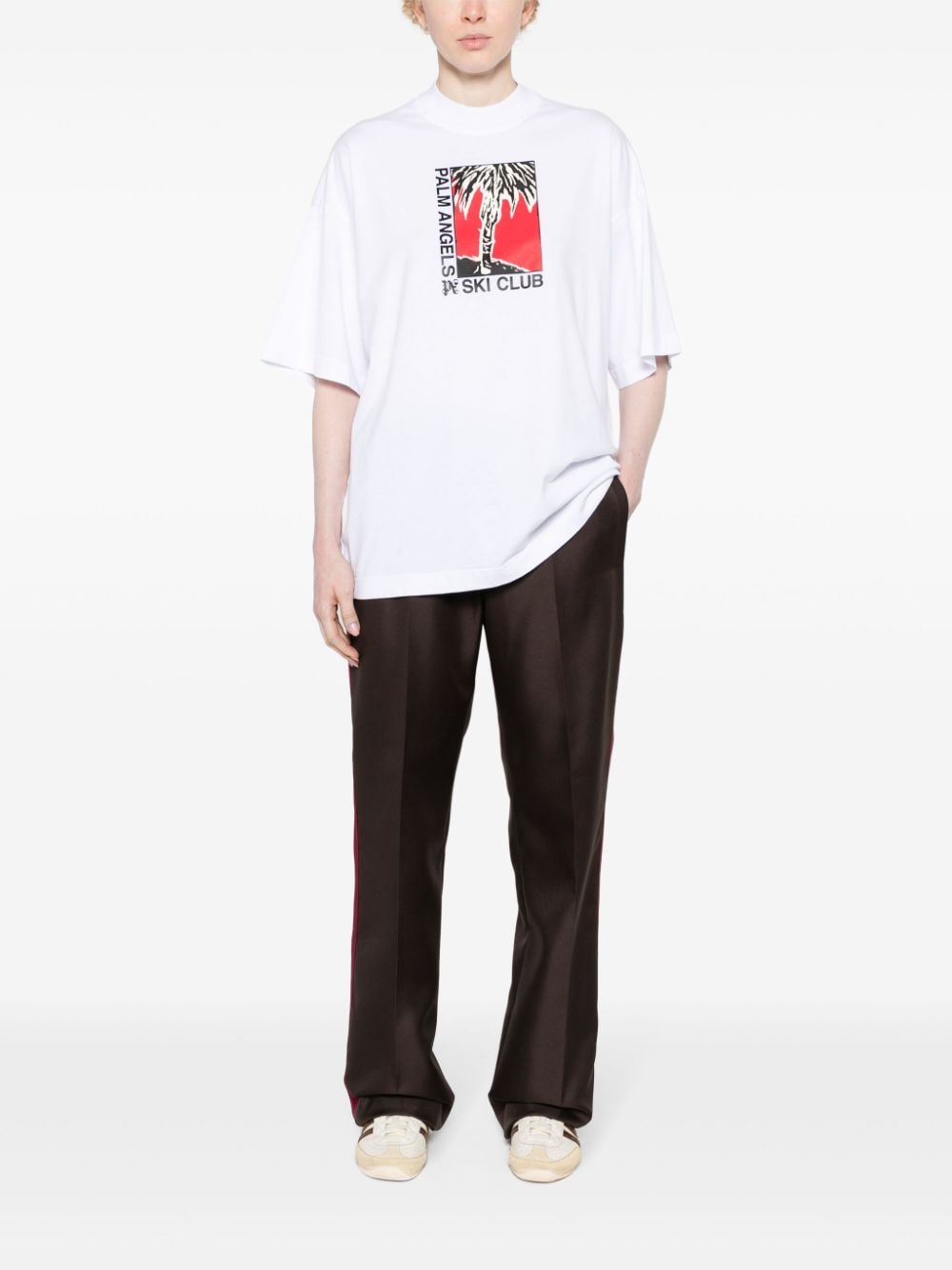 PALM ANGELS Palm Angels Palm Ski Club Cotton T-Shirt