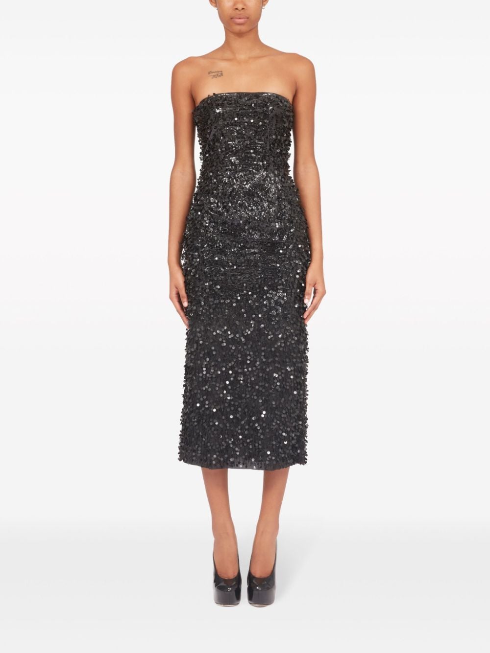 MAISON MARGIELA Hand-embroidered Sequin Midi Dress