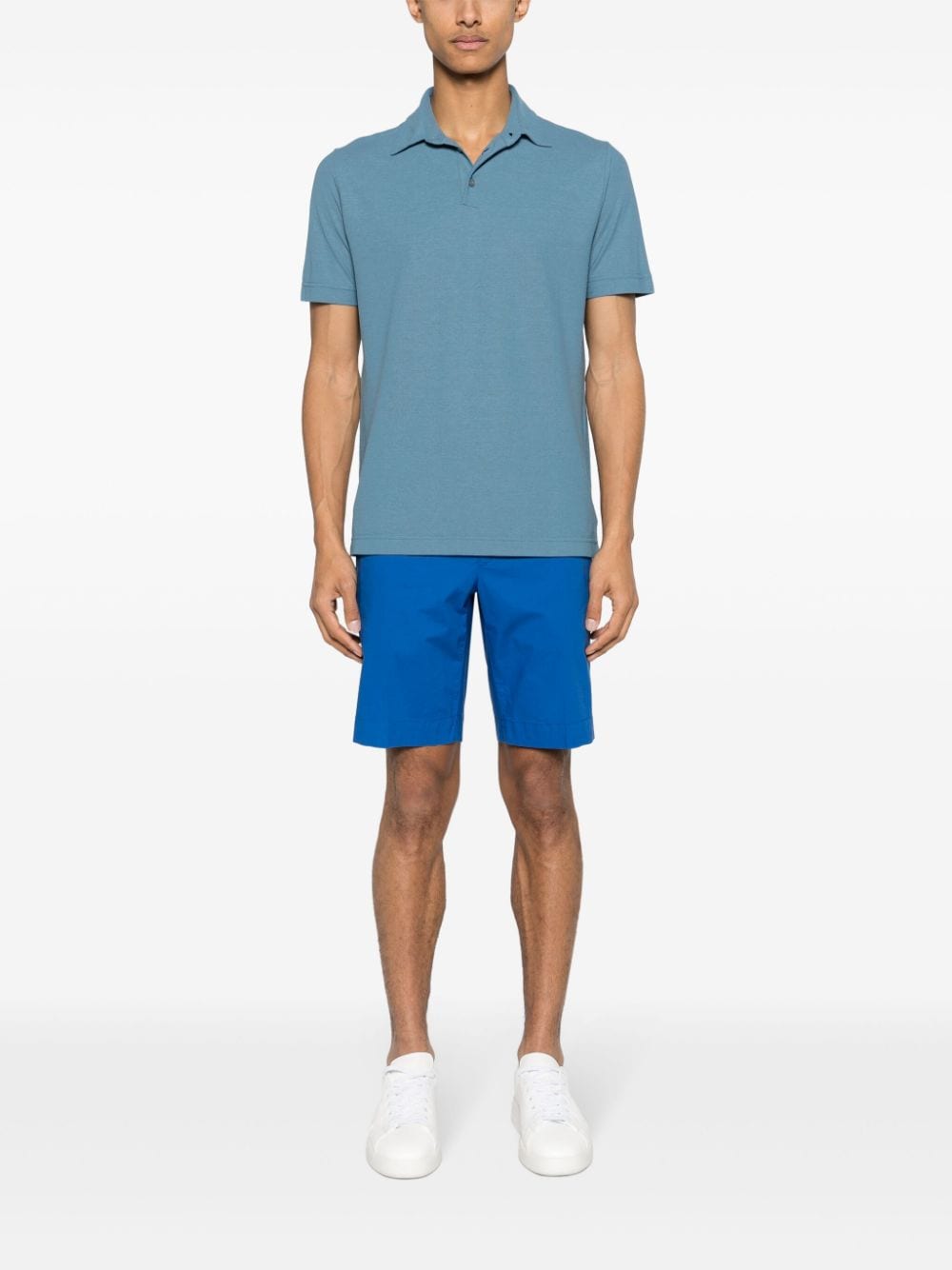 ZANONE fine-knit cotton polo shirt