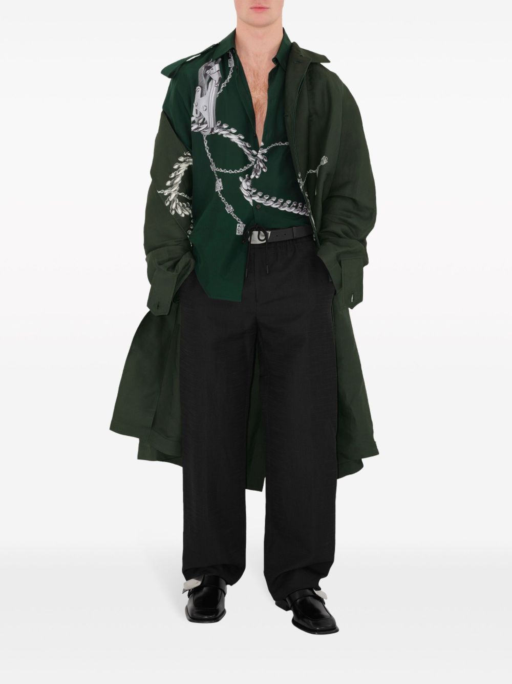 BURBERRY Wool-Blend Straight-Leg Trousers