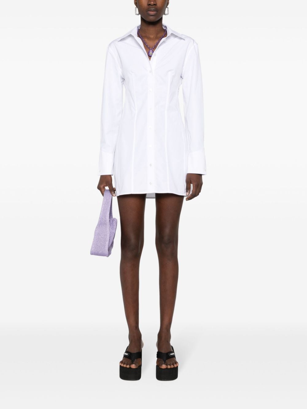 ALEXANDER WANG Alexander Wang Boned Mini Shirt Dress