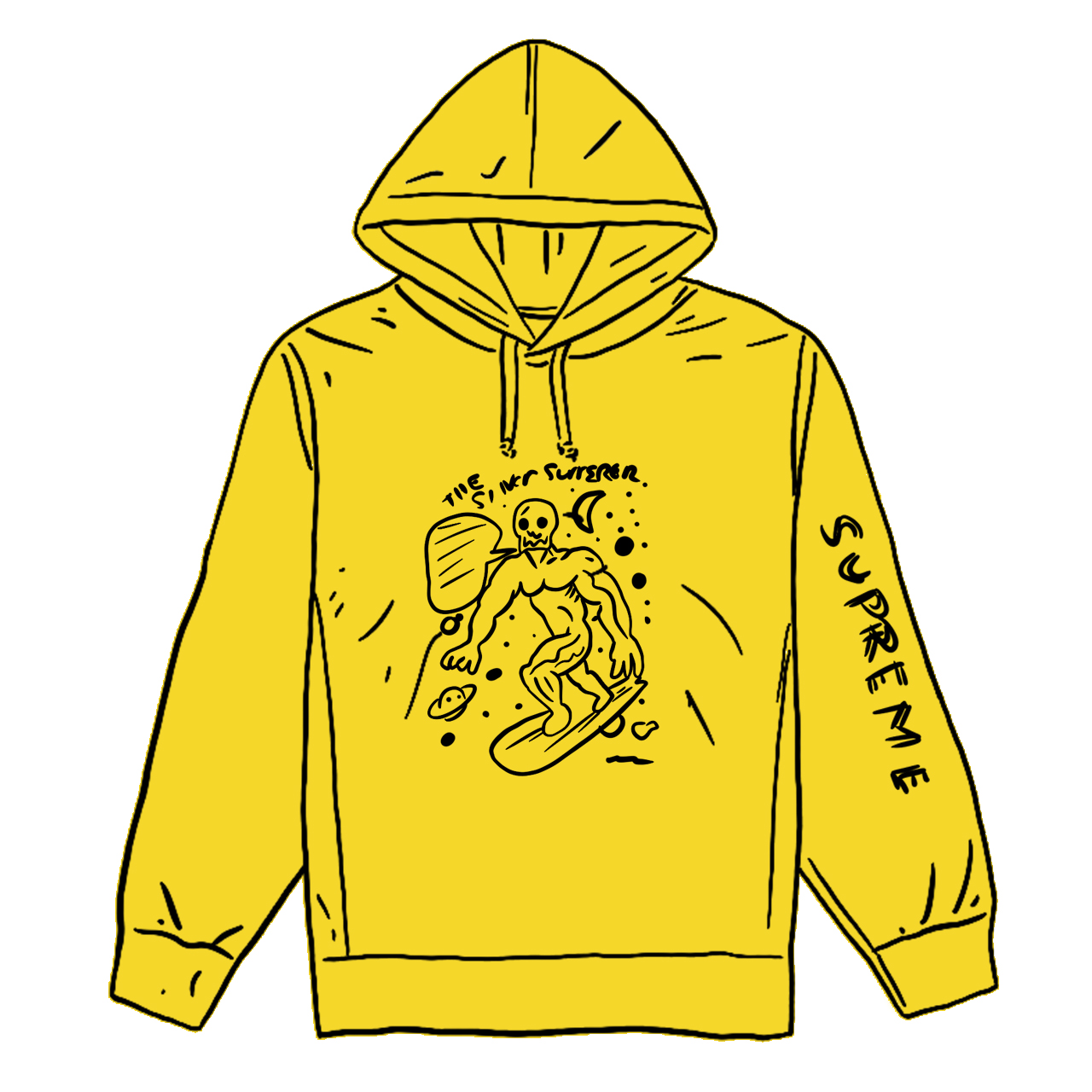 Supreme Daniel Johnston Hooded Sweatshirt - Lemon | Editorialist