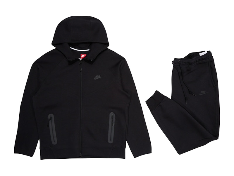 Nike Sportswear Tech Fleece Full-Zip Hoodie & Joggers Set - Black