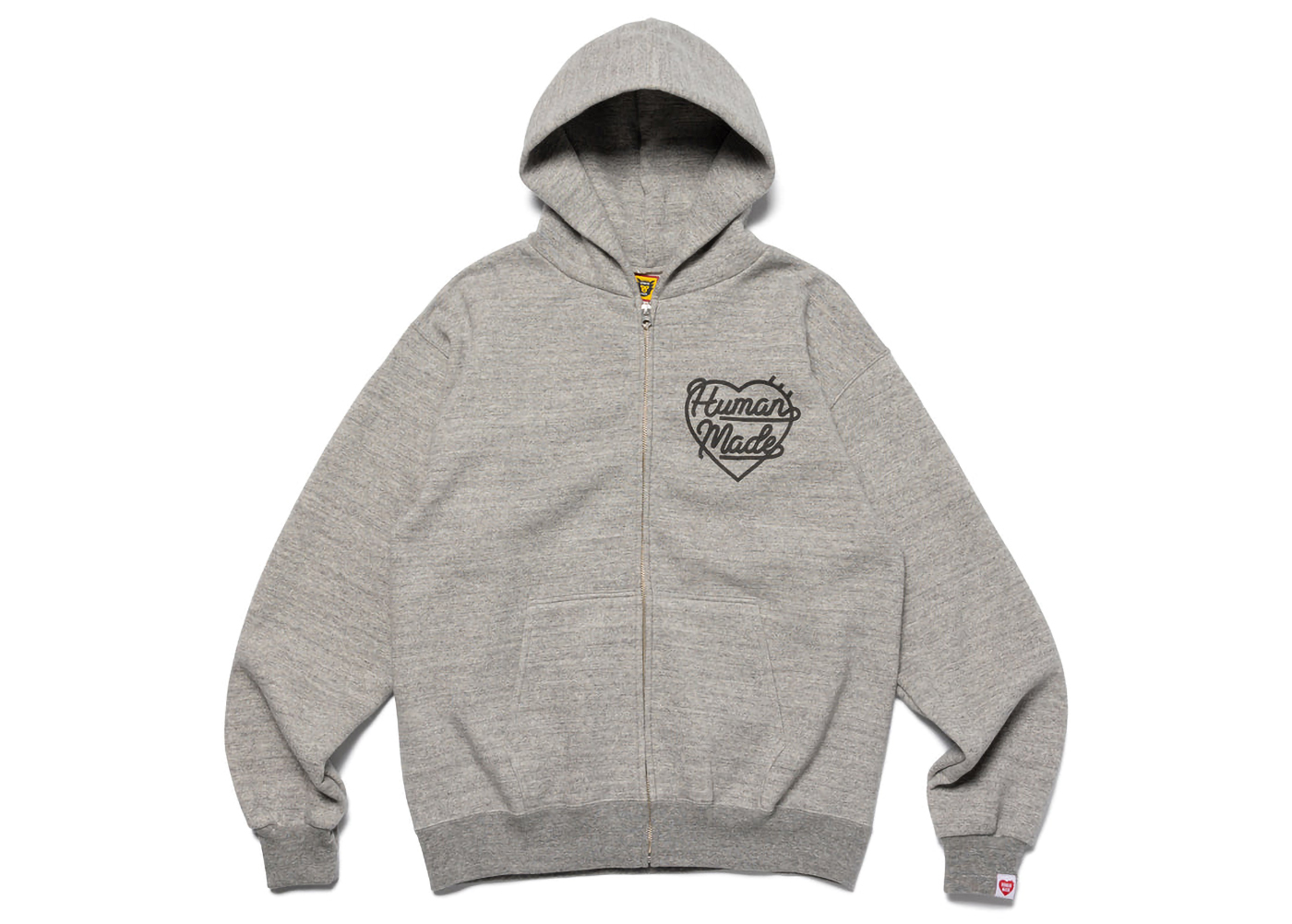 パーカー HUMAN MADE HEART ZIP-UP SWEAT HOODIE Human Made Heart Zip-Up Hoodie - Grey | Editorialist
